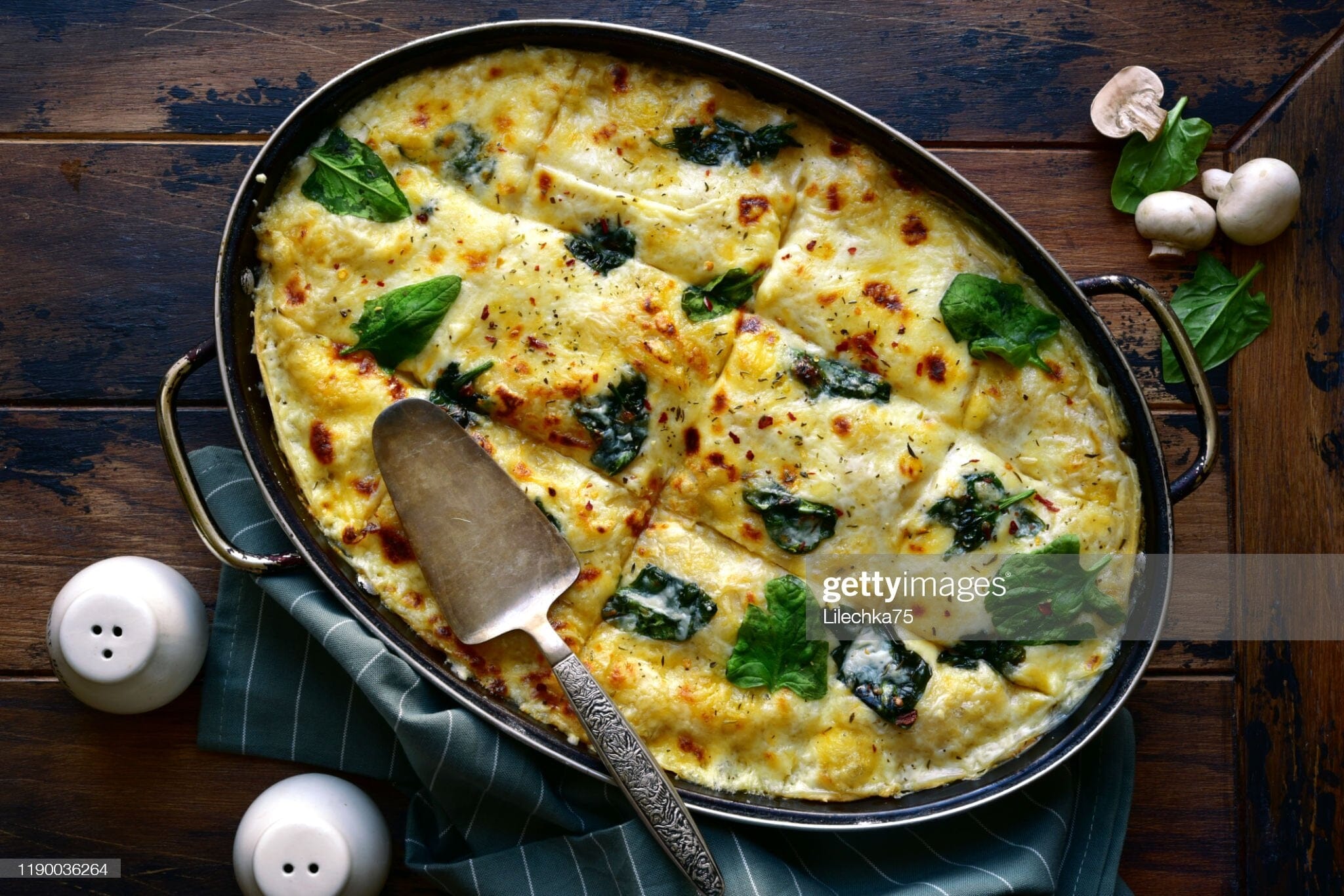 LASAGNETTE WITH PORCINI MUSHROOMS, CRISPY PANCETTA, AND SMOKED SCAMORZ